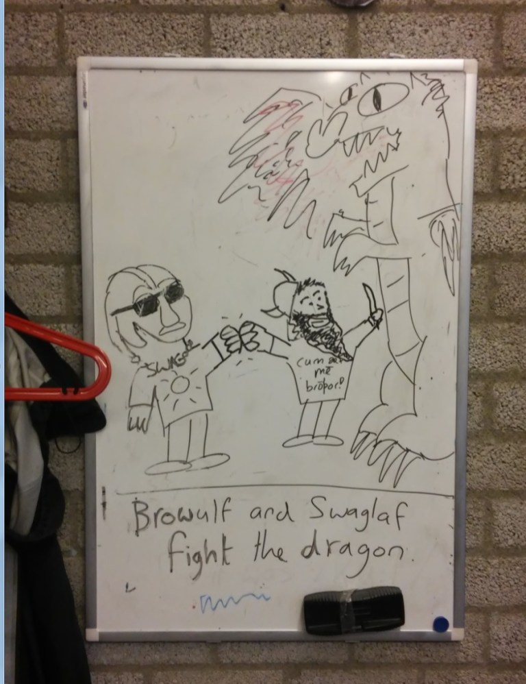 Beowulf vs the Dragon: A Student Doodle Edition – Thijs Porck