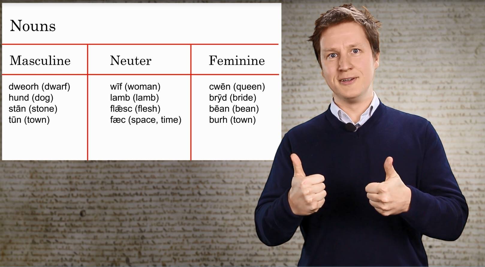 Old English Grammar Videos – Thijs Porck