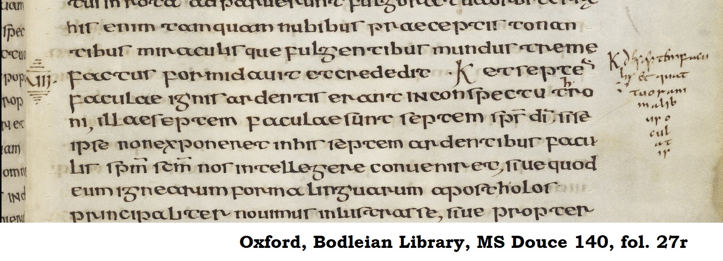 Triangular texts in three manuscripts from early medieval England ...